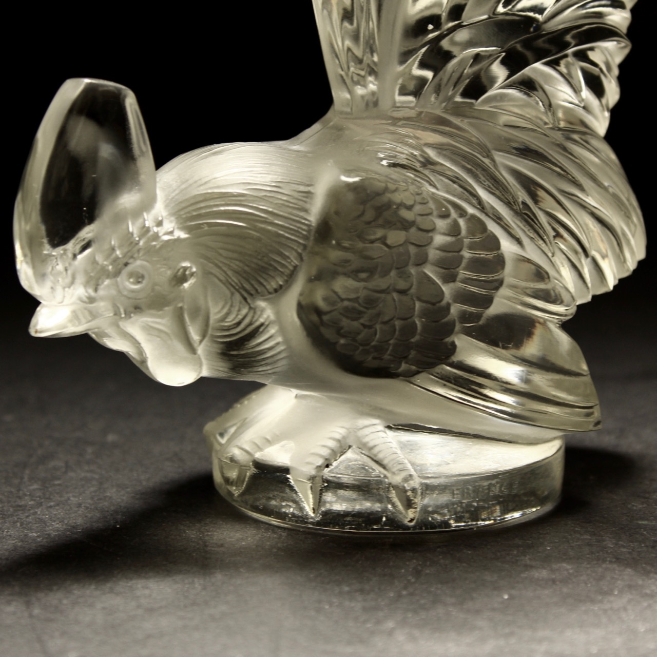 Rene Lalique Coq Nain Clear & Frosted Glass Car Mascot C1928 - Horvarth ...